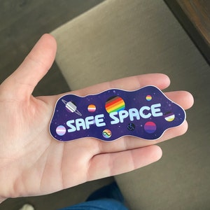Safe Space Neurodiversity LGBTQ Ally Vinyl Decal Sticker - Etsy