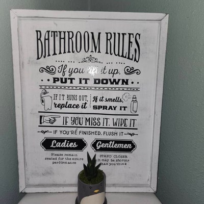 Bathroom Rules Svg, Bathroom SVG, Bath SVG, Rules SVG, Farmhouse Svg ...