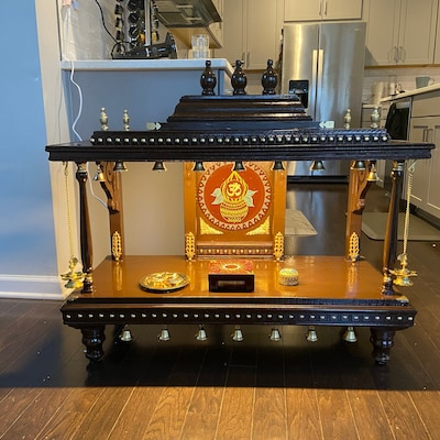 Solidwood,pooja,mandir,hindu,temple,wood,art,home,decor,puja,shelf ...