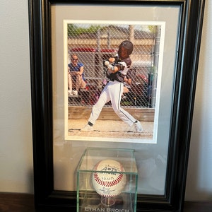 Card and Double Baseball Glass Display Case - Etsy