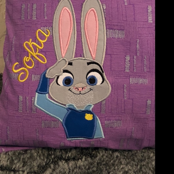 Zootopia Officer Judy Hopps Bunny Rabbit Digital Embroidery Machine ...