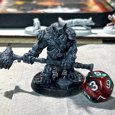 Monkey Mortar 32mm/54mm Scale Miniature with Dnd 5ed. Stats Cobramode ...