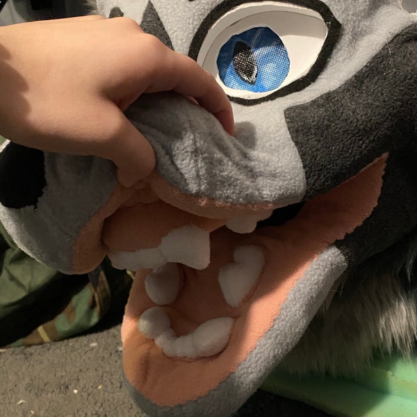 Plush Fursuit Jaw Set, Teeth With Gums Tutorial and Practice Pattern ...