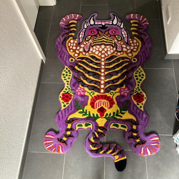 Crocodile Rug 100% Woolen Area Rug for Kitchen Living Room Bed Room ...