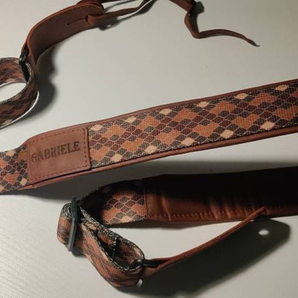 Striped Guitar Strap Personalized, Leather Guitar Straps for Musician ...