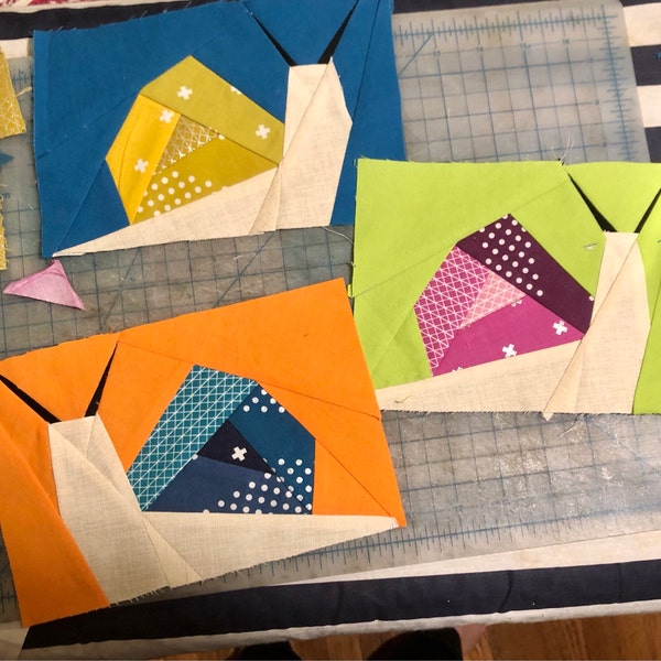 Snail Paper Pieced Quilt Pattern in PDF - Etsy