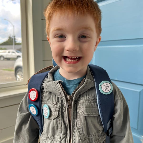 Im Mute Non-verbal Pin Badge Button - Etsy