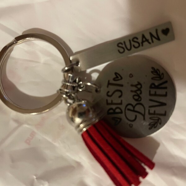 Boss Gift Keychain Key Chain • BEST BOSS EVER • #1 Boss • Boss Gift ...
