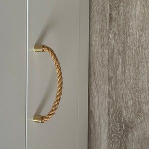 Nautical İnfinity Knot, Drawer Pulls Brass & Rope Drawer Pulls Boho ...