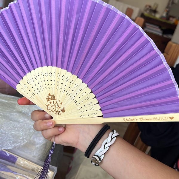 Bulk Mis Quince Años Fan Custom Birthday Favors Quinceañera Party ...