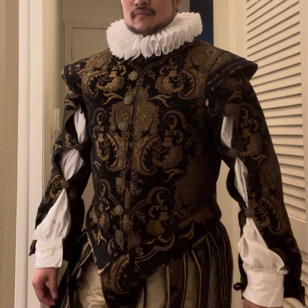 Authentic Renaissance Medieval Tudor Elizabethan King Royal Brocade ...