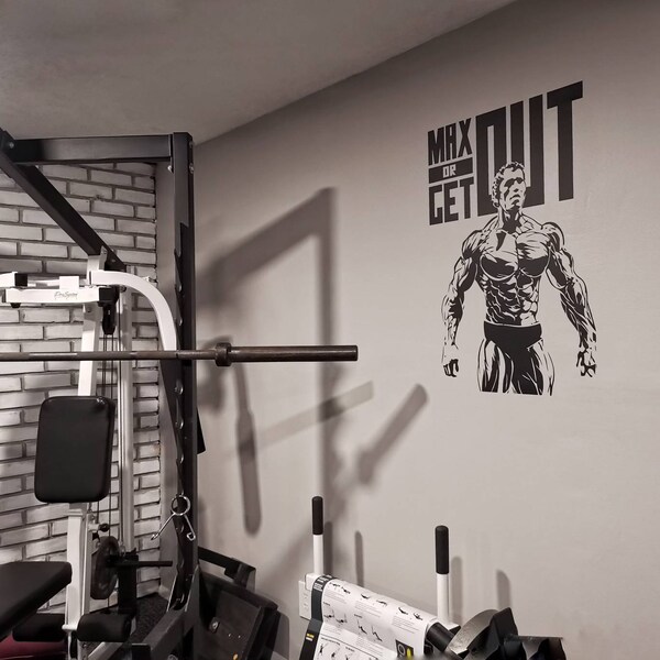 Gym Wall Decal Arnold Schwarzenegger Decal Sign Gym Quote Bodybuilding ...