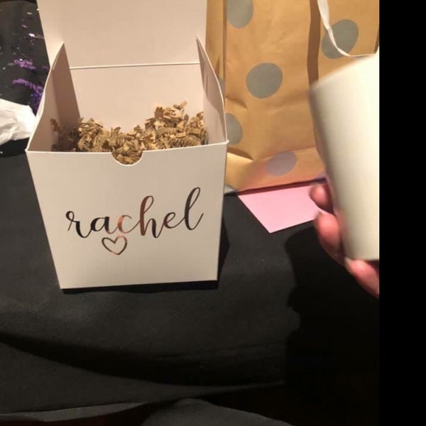 Rose Gold Gift Box Personalized Gift Boxes Mug Gift Box 5x5x5 Box ...