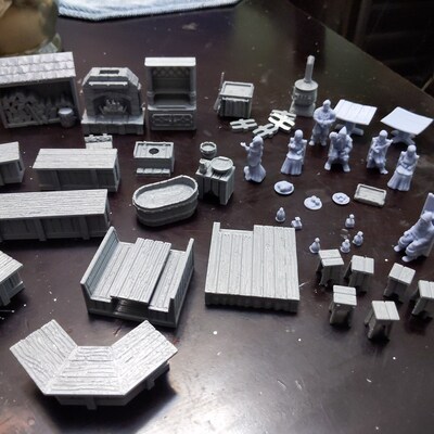 50pc Tavern Bar Inn Pub Dnd Miniature Terrain, Dungeons and Dragons, D ...