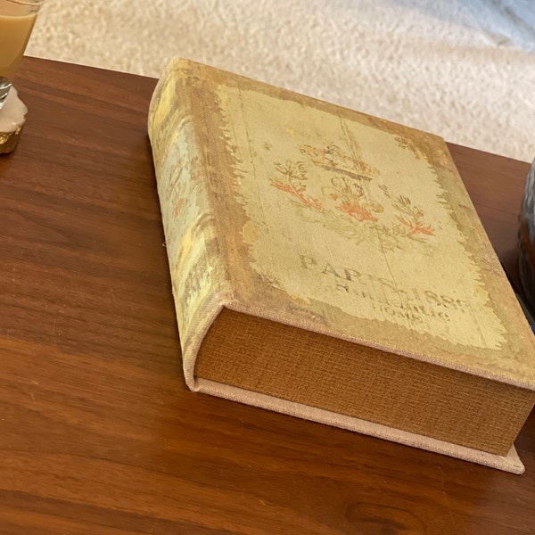 Black Antique Scroll Edge Storage Faux Book Decor,classic Faux Leather ...