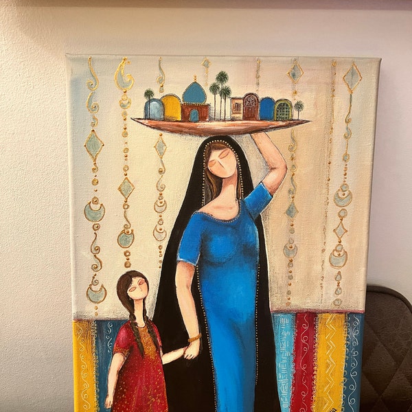 Original Iraqi Art. Acrylic on Canvas Board 25 by 30 Cm. Arabian Art ...