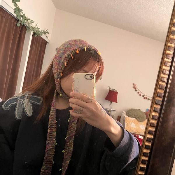 May Bandana Knitting Pattern. Headscarf/headpiece/kerchief. - Etsy