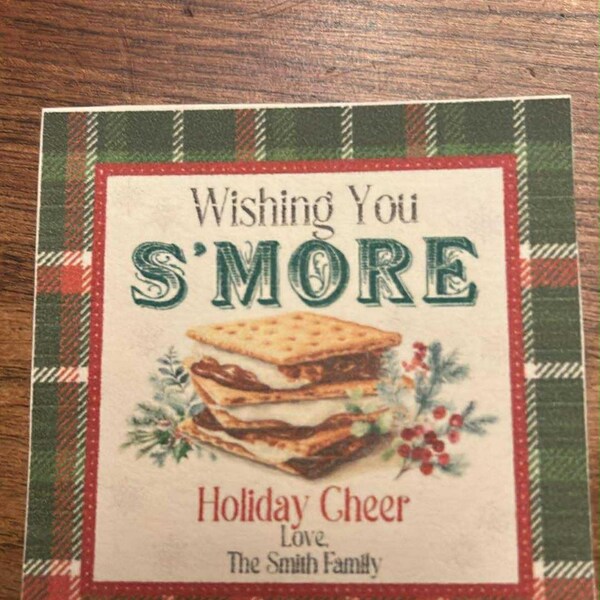 Editable Smore Christmas Gift Tag Smores Kit Tag Sweet Treat Station ...