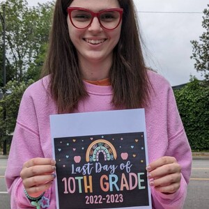 Unicorn First Day of School Chalkboard Sign Rainbow Colors - Etsy