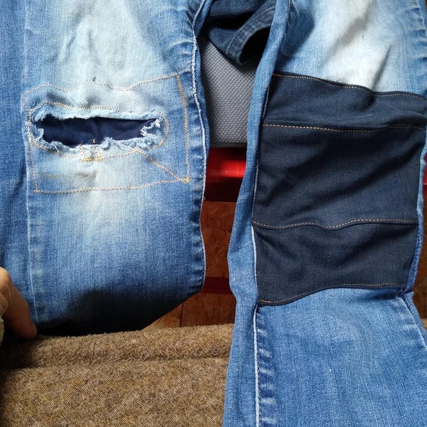 All 5 SIZES Kids Curved Knee Patch Pattern || Jeans Patch DIY for ...