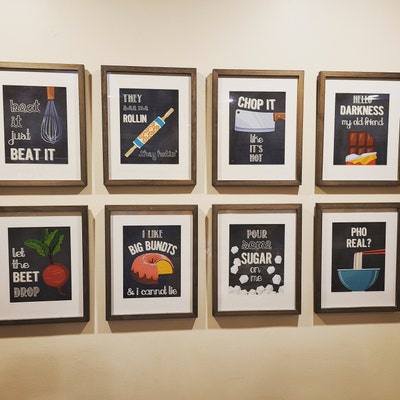 Funny Kitchen Art Print Set set of 9 Art Prints featured on Blackboard ...