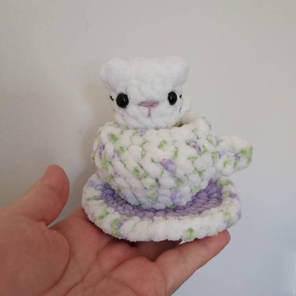 NO SEW!! Tabby Teacup Popping Desk Pal, PDF Pattern, Crochet Pop ...