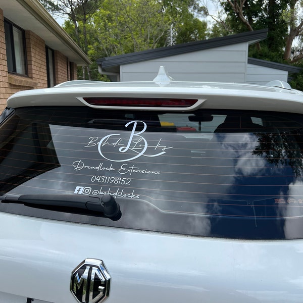 Business Car Window Decal, Company Logo Car Sticker, Custom Car Truck ...