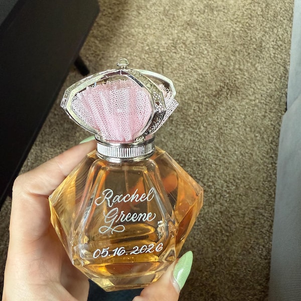 Handcrafted Perfume Bottle Calligraphy Engraving | Personalized ...