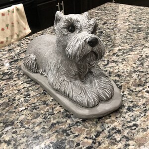 Schnauzer Statue, Schnauzer Dogs, Concrete Dog Statue, Cement Dog ...