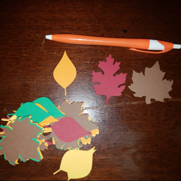 Fall/autumn Leaf Cardstock Pack Qty: 30 - Etsy