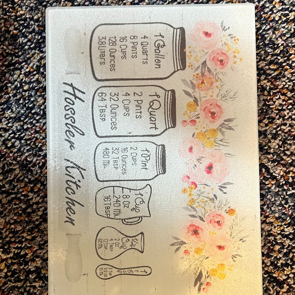 Measurement Cutting Board Design, Kitchen Sublimation Images, Rectangle ...