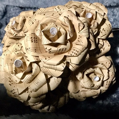 Sheet Music Roses Musical Paper Flowers Wedding Anniversary Gift ...