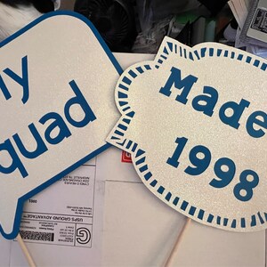 Custom Sign Custom Photo Props Word Bubble Photo Prop - Etsy