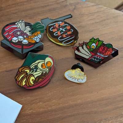 Japanese Food Enamel Pin Set - Etsy