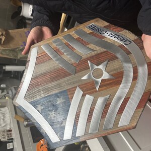 Custom Military Rank Metal and Wood Promotion Plaque Award Free ...