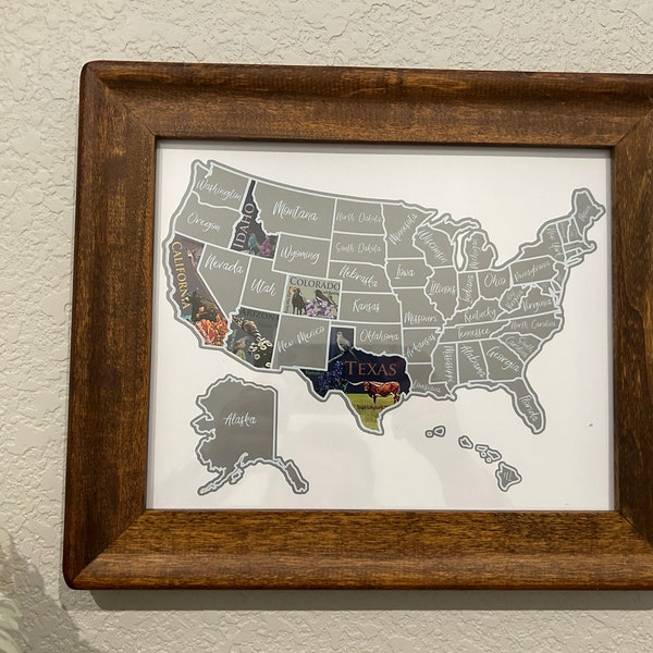 USA Scratch off Map United States Poster Travel Educational Map Etsy ...