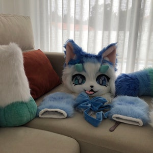Fursuit Head Head Only,furry Cosplay,fantasy Creatures, Dog Fursuit ...