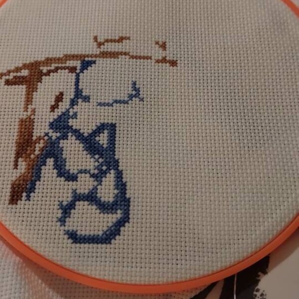 Blue Alien in Sorting Hat Movie Cross Stitch Pattern Hand Embroidery ...