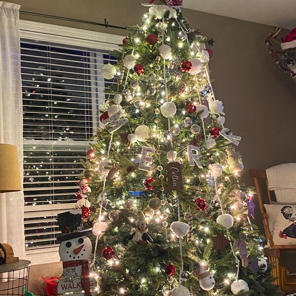 White Christmas Tree Topper Simple Tree Topper Candy Cane Christmas ...