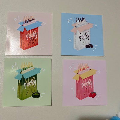 Chocolate Pocky Art Print Cute Snack Art Print Asian Snack Art Print ...