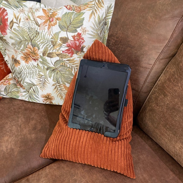 Corduroy Pyramid Pillow: Tablet & Book Stand, Sofa Cushion - Etsy