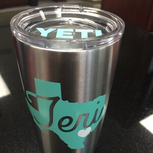 Yeti Name Decal State Stickers for Yeti Cup Personalized - Etsy
