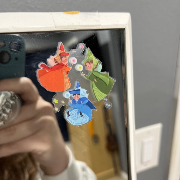 Good Fairies Flora Fauna Merryweather Transparent Laptop Stickers ...