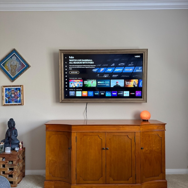 TV Frame, Custom TV Frame, Modern Decor, TV Bezel, Vintage Frame Home ...