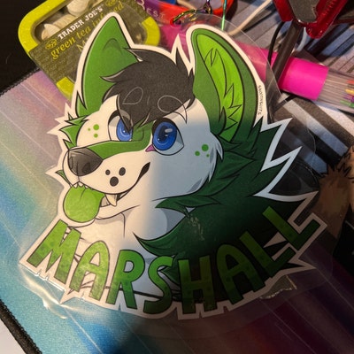 Fursona Head Badge CUSTOM Snootnsuits - Etsy