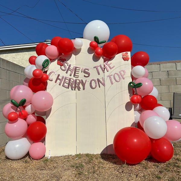 Shes the Cherry on Top Bridal Shower Cherry Balloon Arch Cherry ...