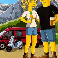 Go Yellow Custom Cartoon Family Portrait Cartoon Portrait - Etsy Canada