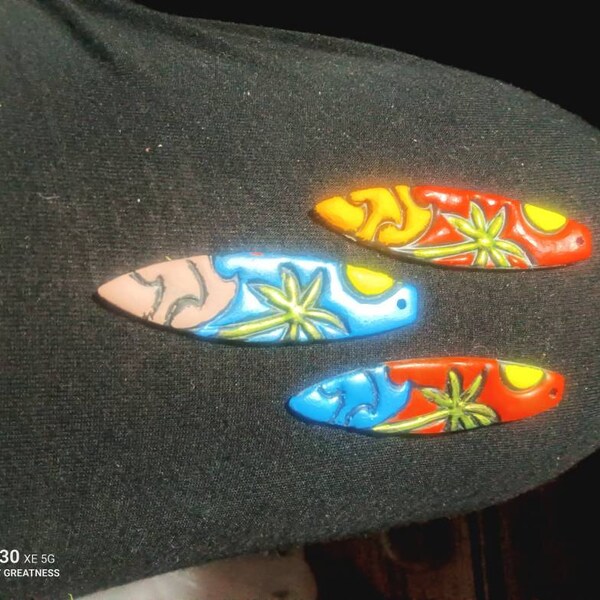 Embossing Surfboards Summer Clay Cutter, Surfboard Summer Polymer Clay ...
