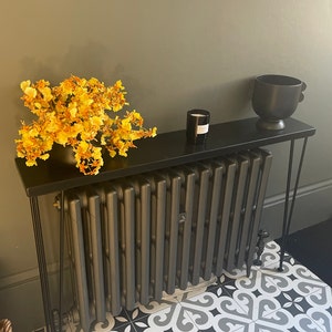 White Console Table Hallway Table Radiator Shelf Rustic - Etsy