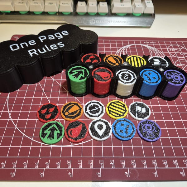 One Page Rules Token Set & Case, for OPR Grimdark Future, Age of ...